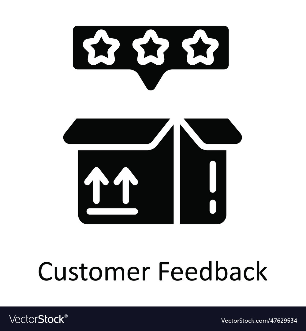 Customer feedback solid icon design illus Vector Image