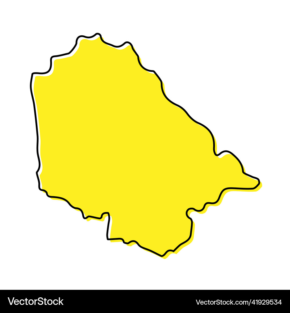 Jammu and Kashmir Outline Map Royalty Free Vector Image