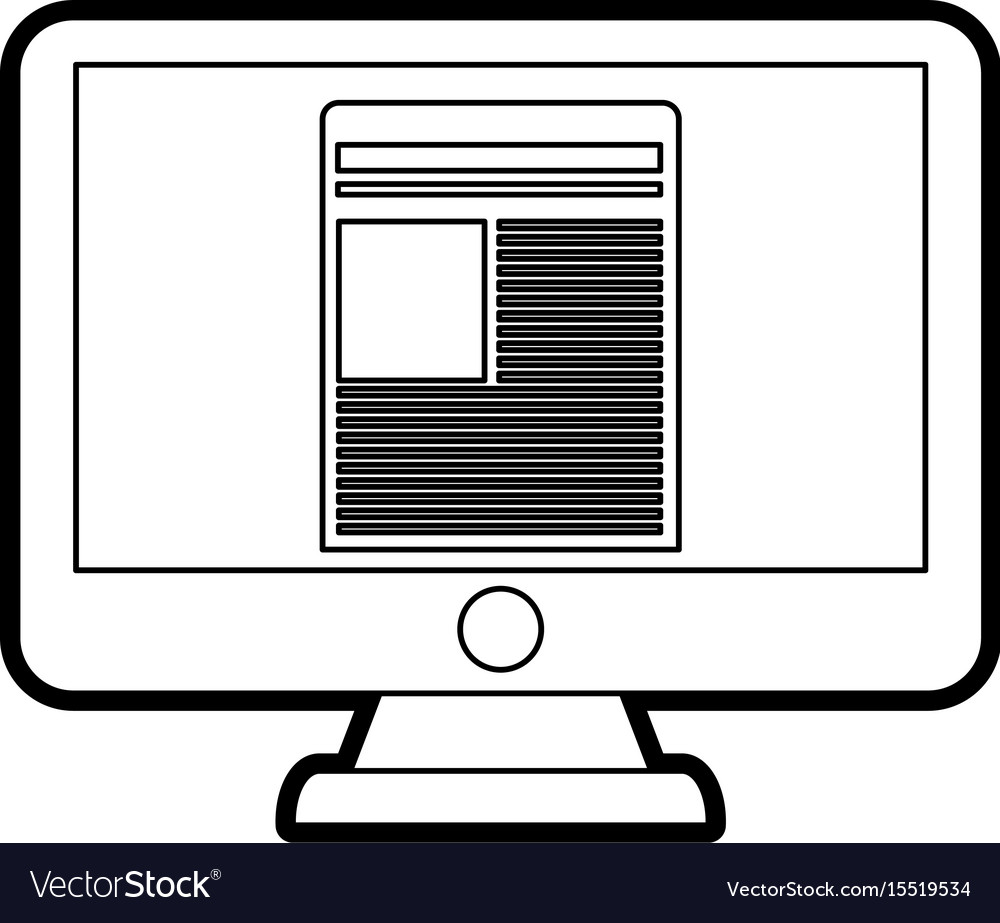 Screen Royalty Free Vector Image - VectorStock