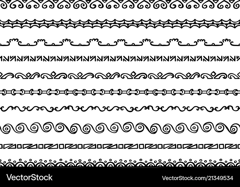 Seamless borders Royalty Free Vector Image - VectorStock