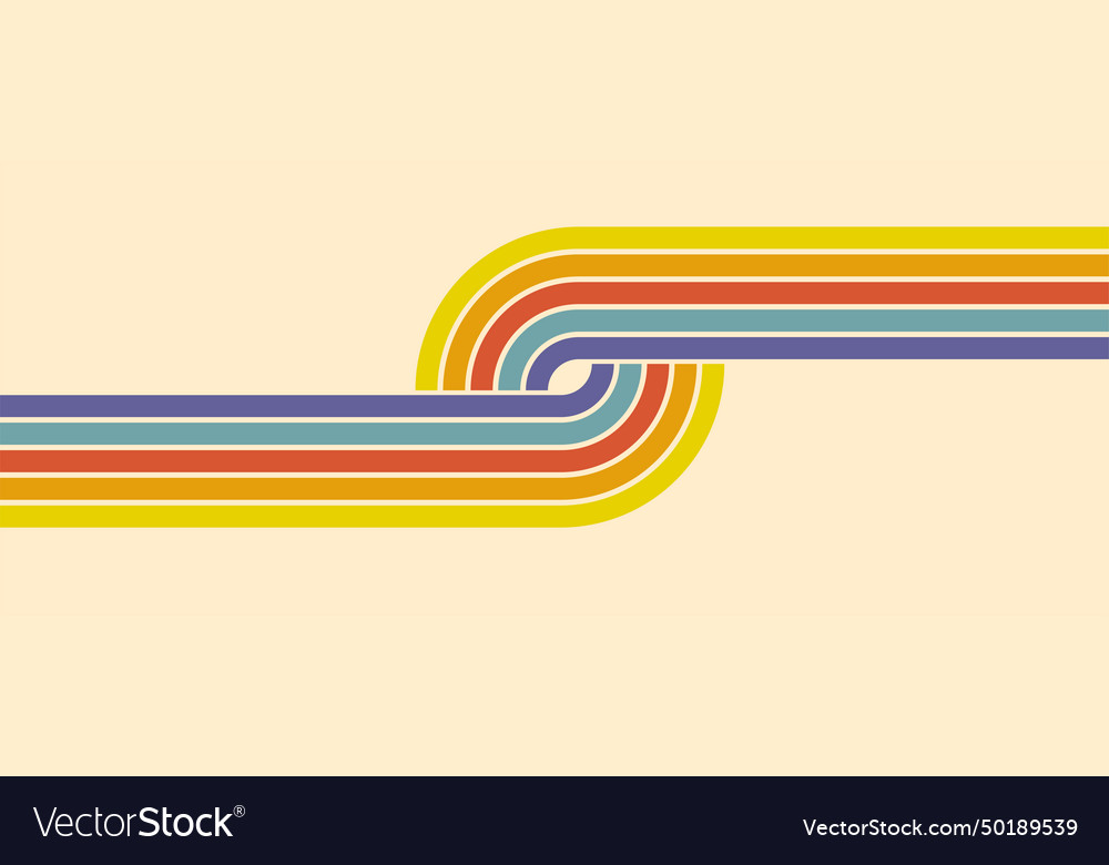 Abstract background of rainbow wavy line designs Vector Image