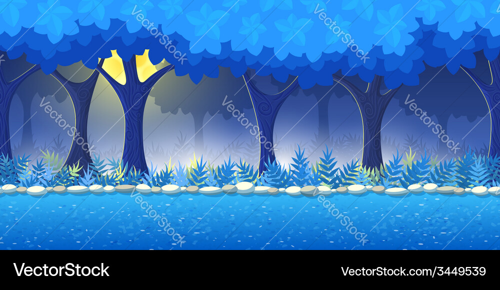 Night Forest Background Royalty Free Vector Image