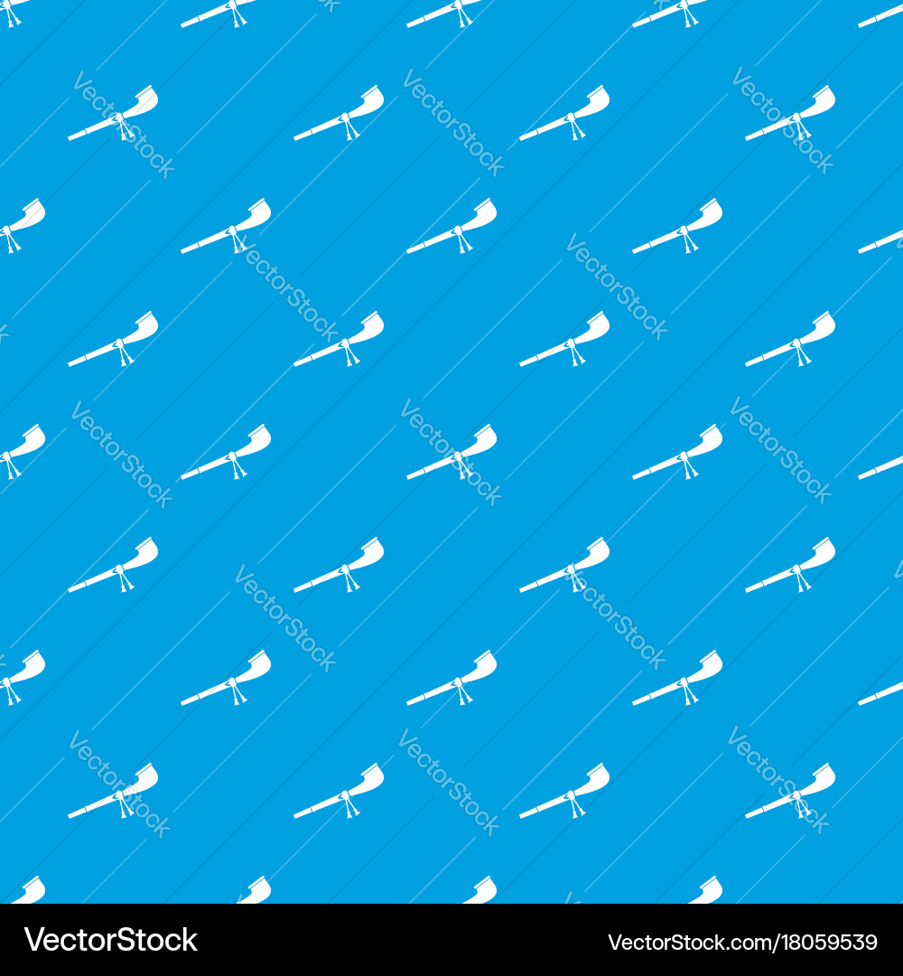 Retro smoking pipe pattern seamless blue Vector Image