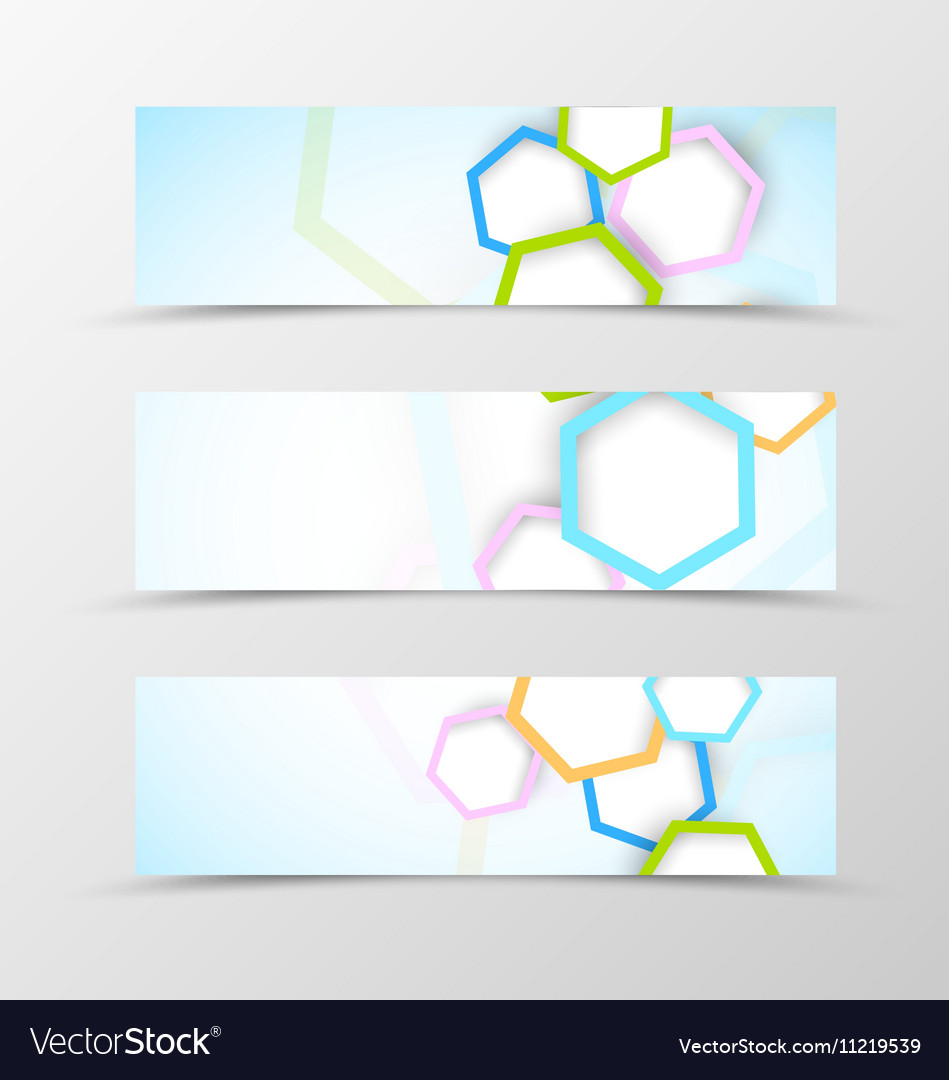 Set header banner dynamic design Royalty Free Vector Image