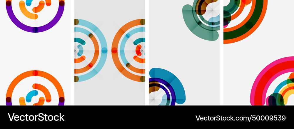 Set of colorful circle backgrounds Royalty Free Vector Image