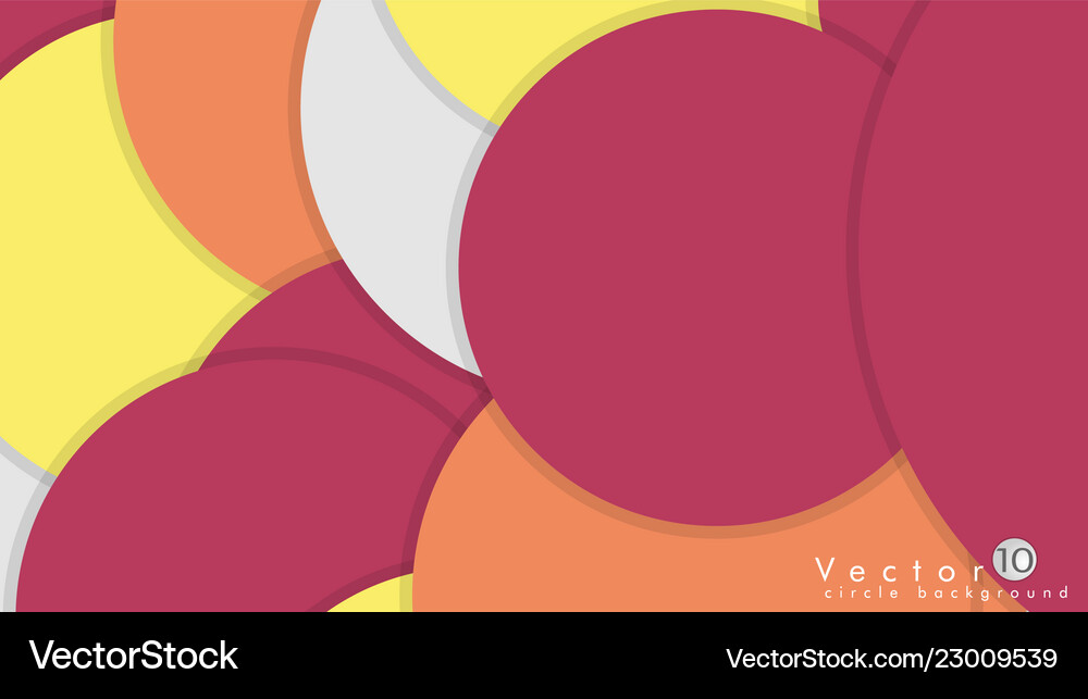 Simple and colorful circles background design Vector Image