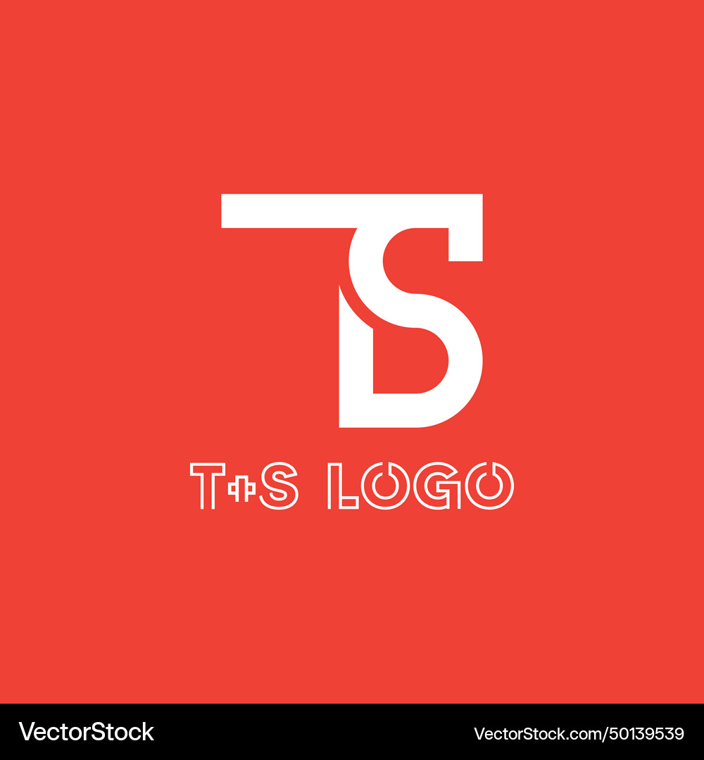 Ts logo for t shirt design Royalty Free Vector Image