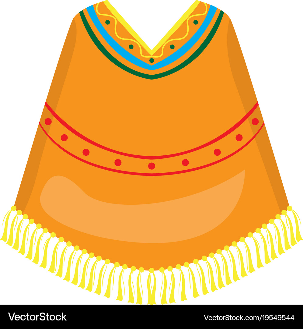 Mexican Poncho Icon Royalty Free Vector Image Vectorstock