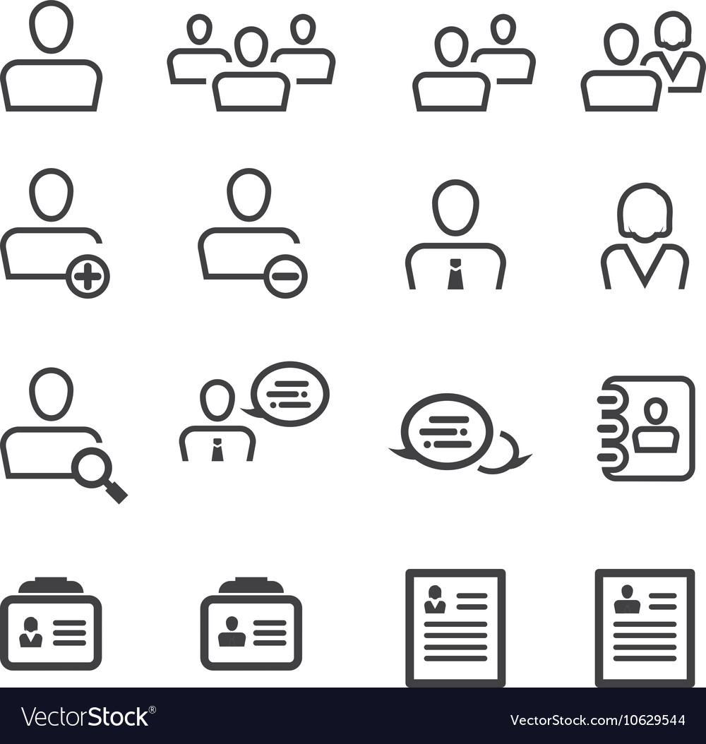 User icon line Royalty Free Vector Image - VectorStock