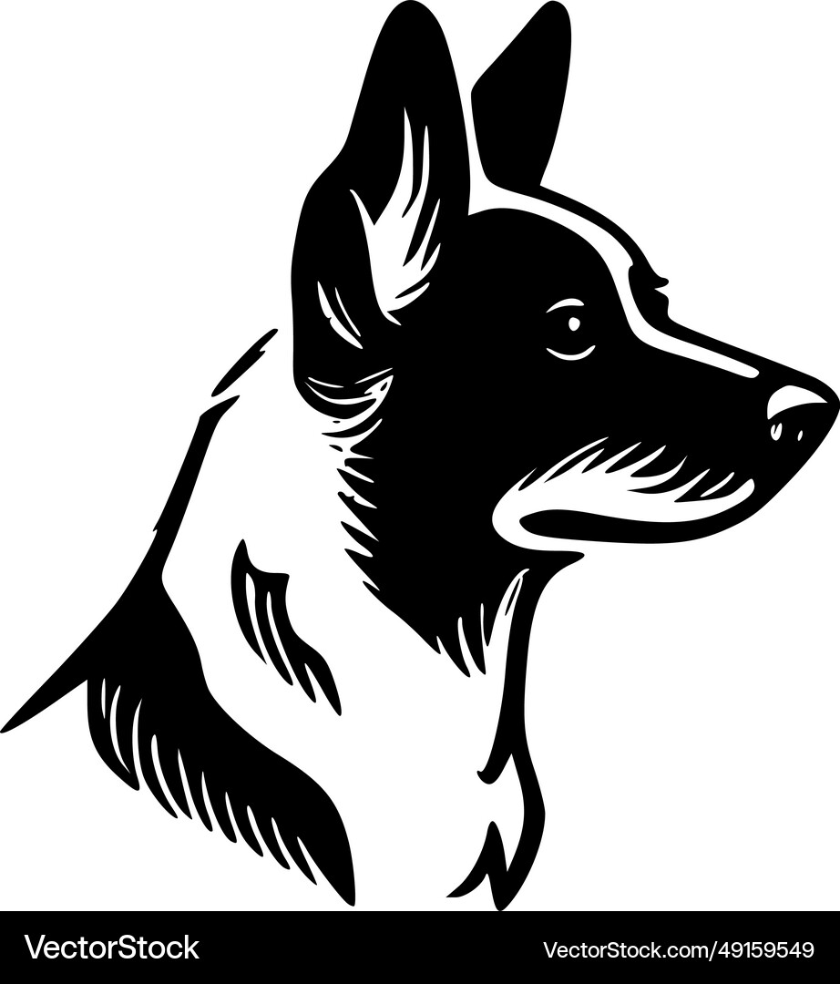 Dog clip art - black and white Royalty Free Vector Image