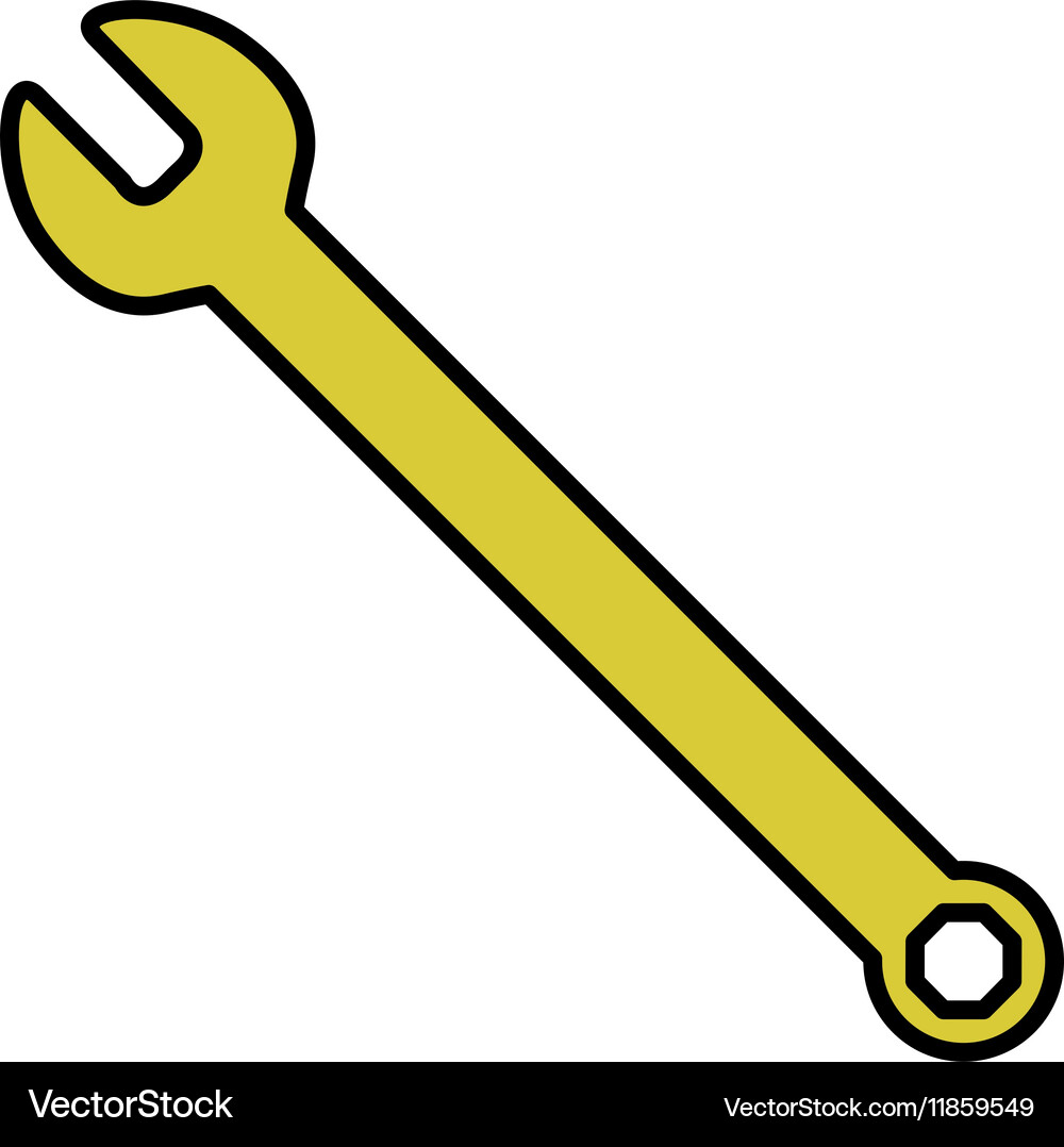 Isolated wrench tool design Royalty Free Vector Image