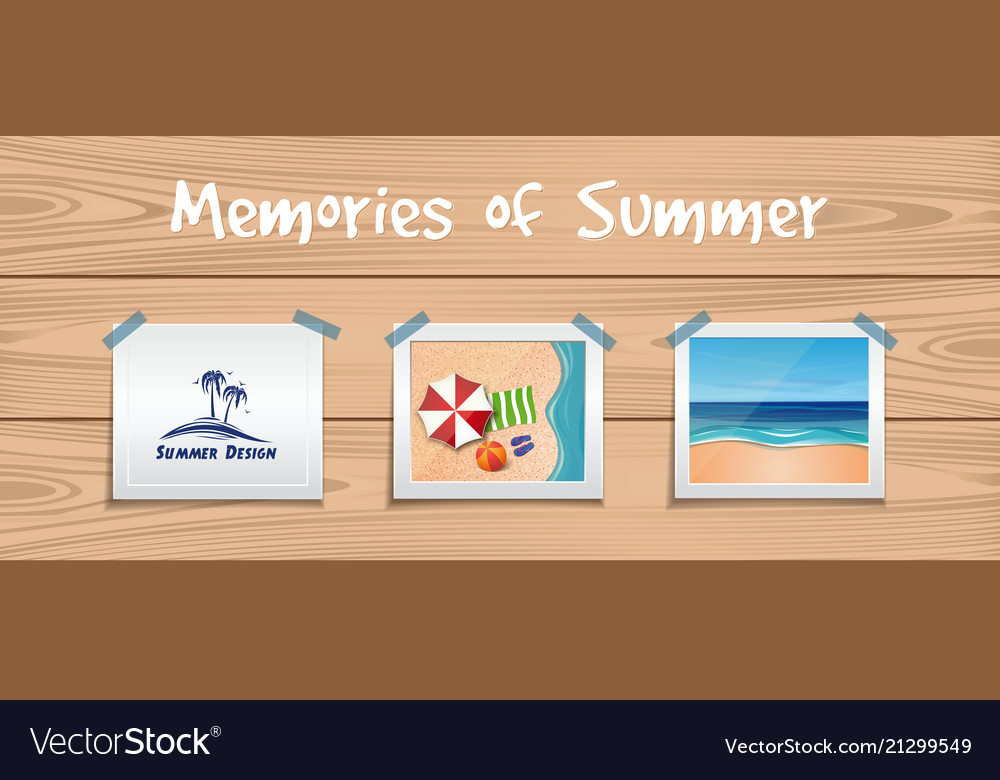 Memories of summer design set Royalty Free Vector Image