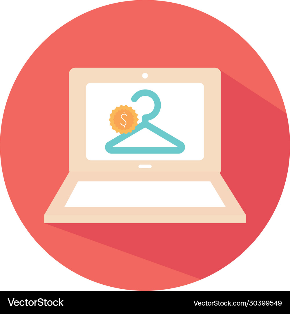 Shopping online concept laptop computer Royalty Free Vector