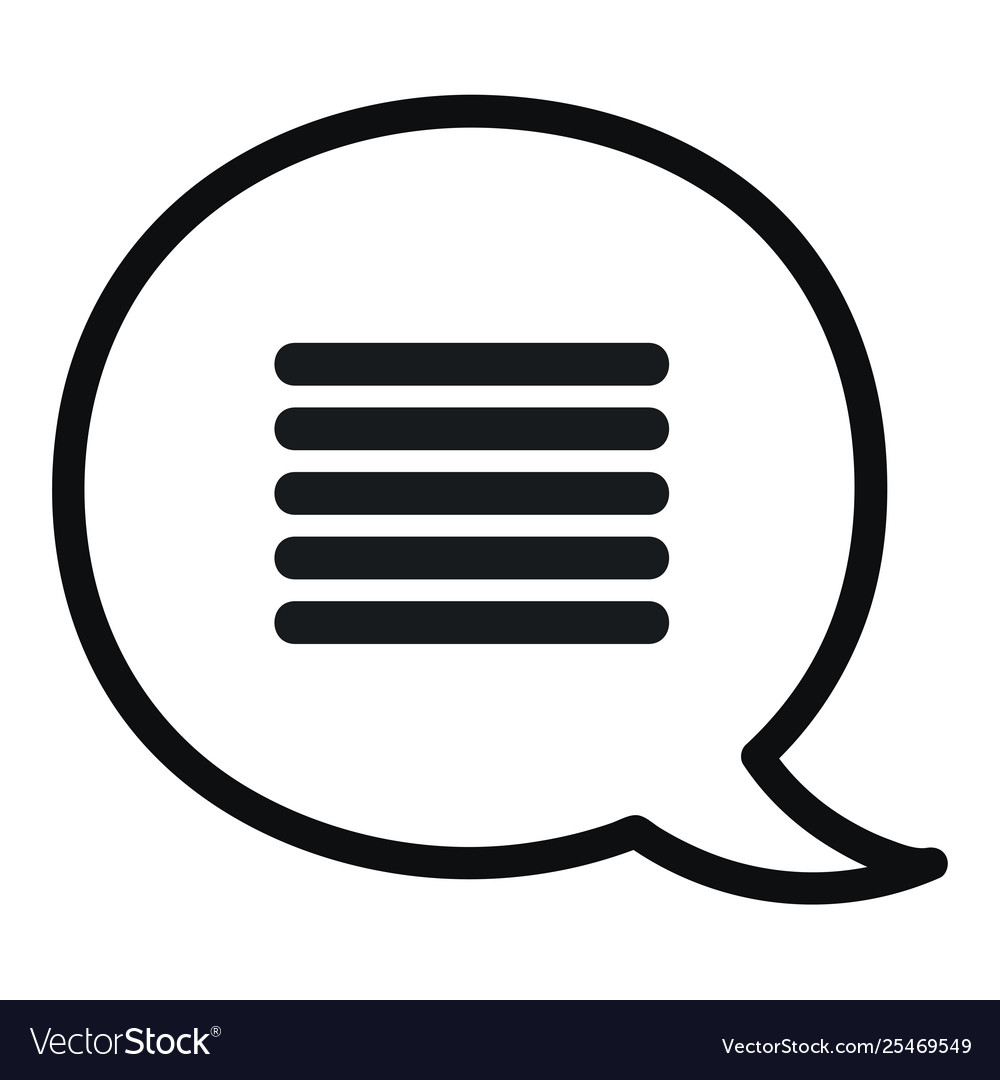 Speech Bubble Message Monochrome Icon Royalty Free Vector 