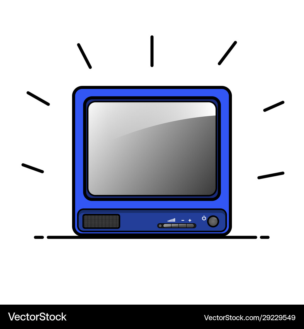 Tv object Royalty Free Vector Image - VectorStock