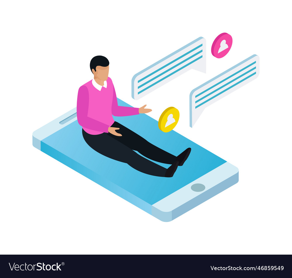 Virtual communication concept Royalty Free Vector Image