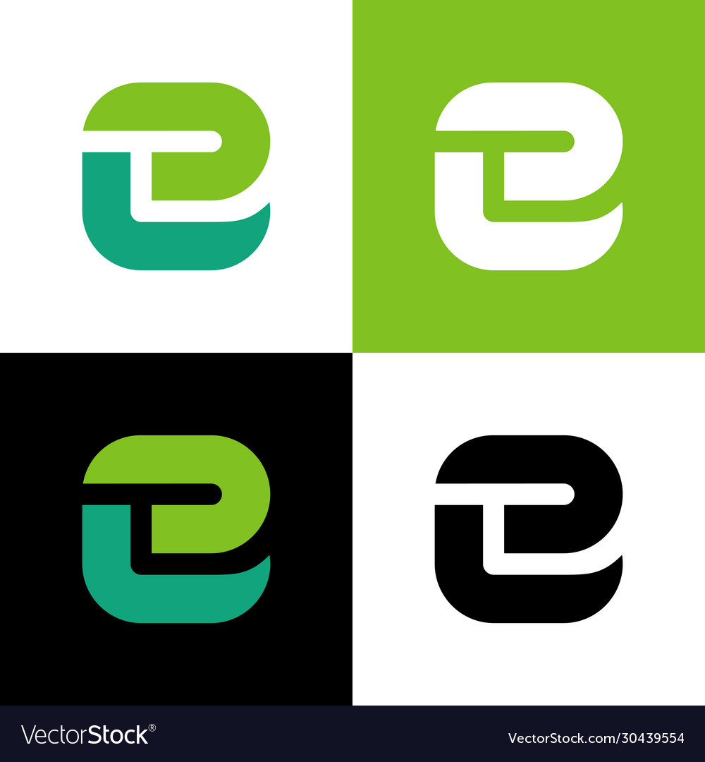 Initial e logo design template elements Royalty Free Vector