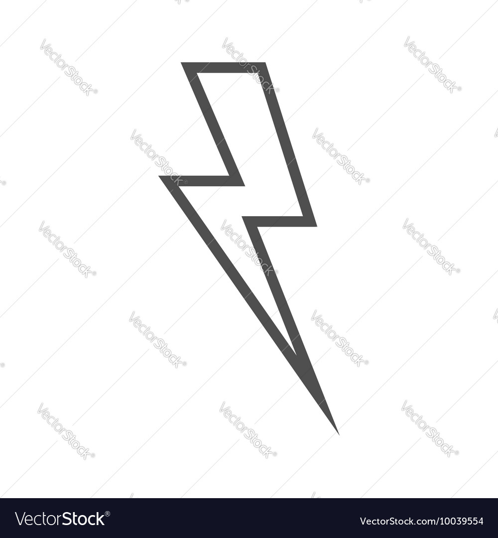 Lightning flat icon Royalty Free Vector Image - VectorStock