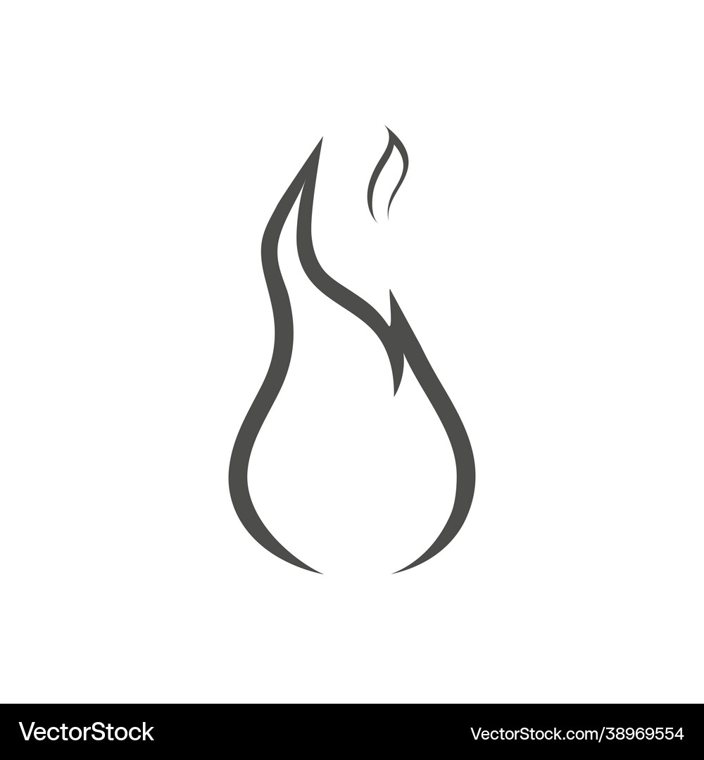 Monochrome fire icon Royalty Free Vector Image