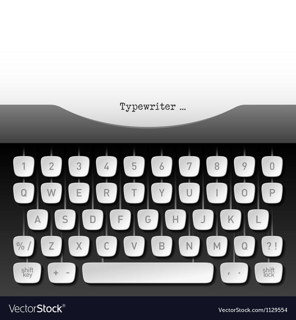 Typewriter Royalty Free Vector Image - VectorStock