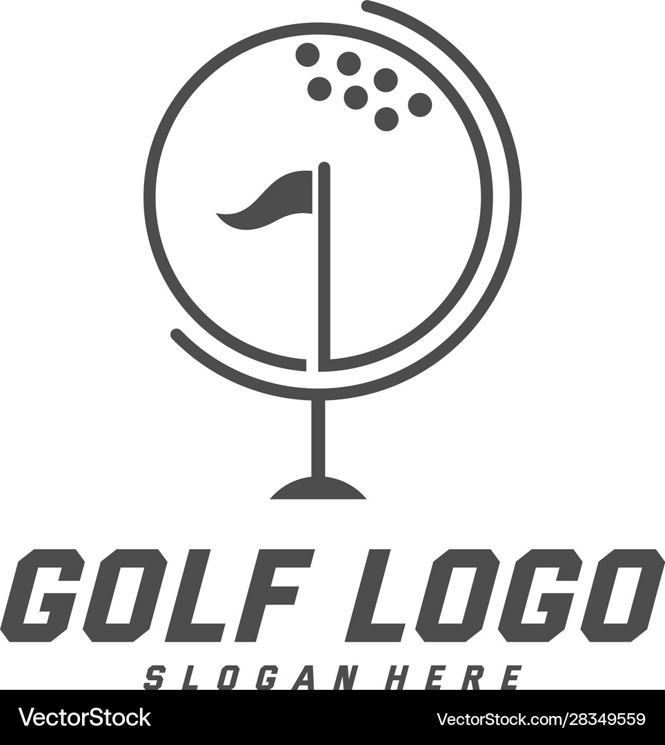 Golf logo design template label Royalty Free Vector Image