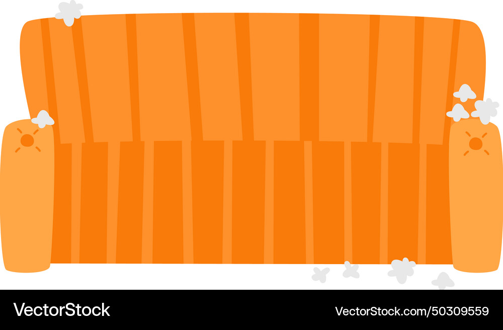 Scratched sofa furniture Royalty Free Vector Image