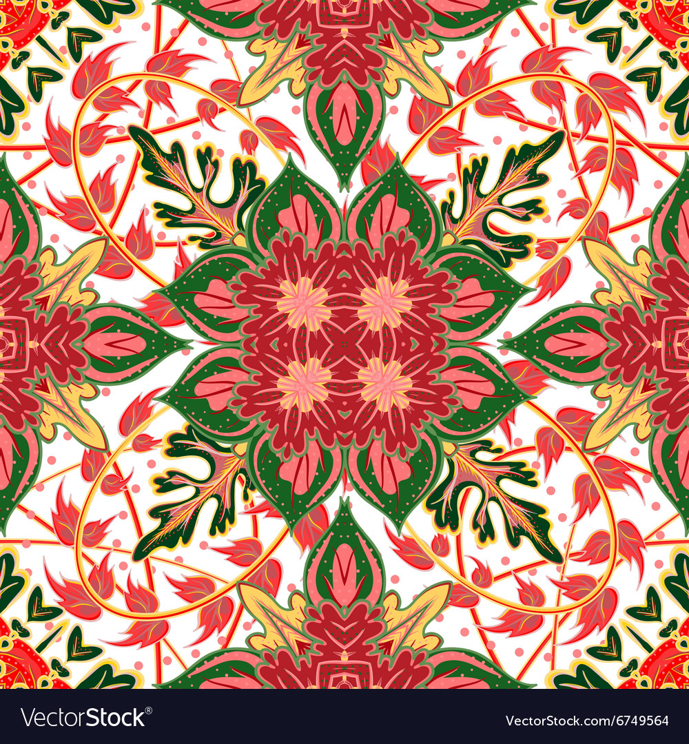 Gorgeous seamless patchwork pattern from blue Vector Image