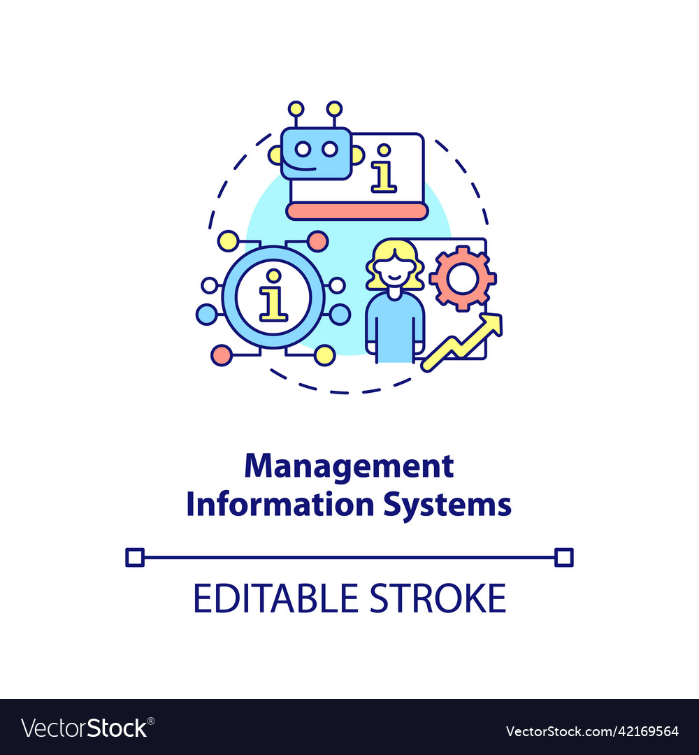 Management information systems concept icon Vector Image Management information systems concept icon Vector Image