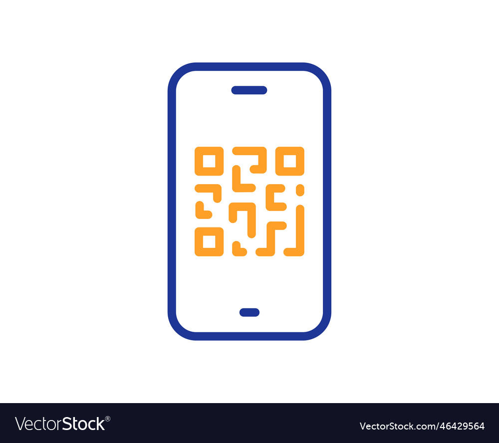 Qr code line icon scan barcode sign Royalty Free Vector Qr code line icon scan barcode sign Royalty Free Vector