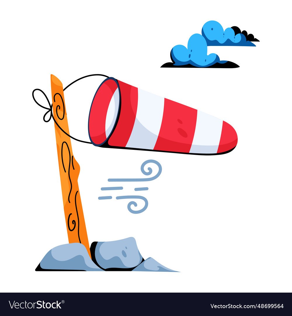 Wind sock Royalty Free Vector Image - VectorStock