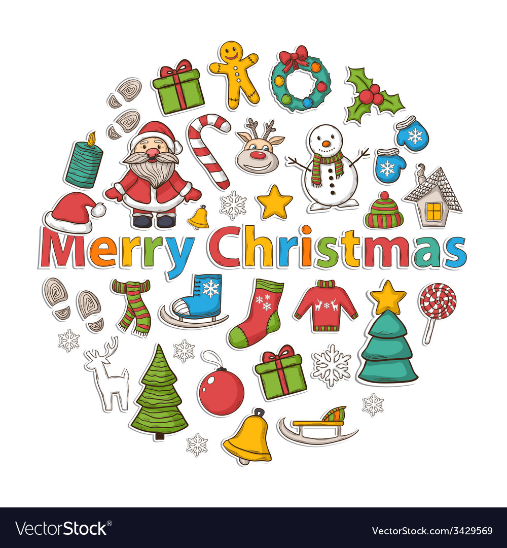 Christmas set Royalty Free Vector Image - VectorStock