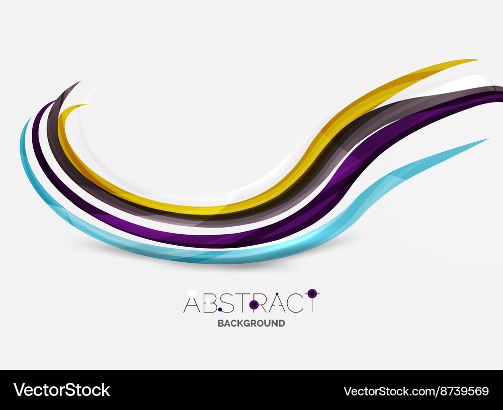 Color stripes with shiny light effects wave line Vector Image