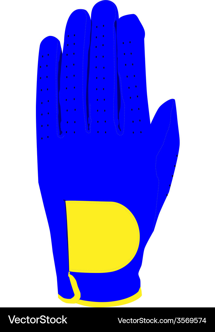 Blue glove Royalty Free Vector Image - VectorStock
