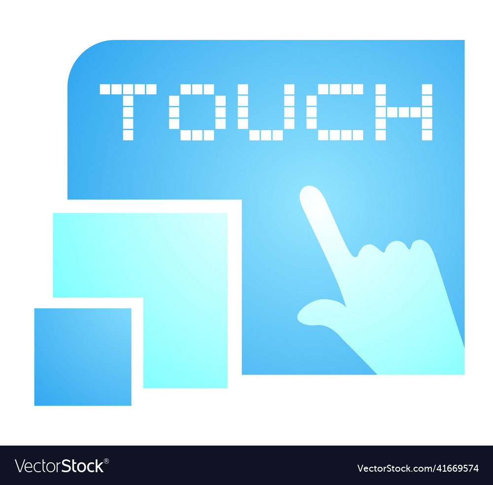 Creative touch message Royalty Free Vector Image