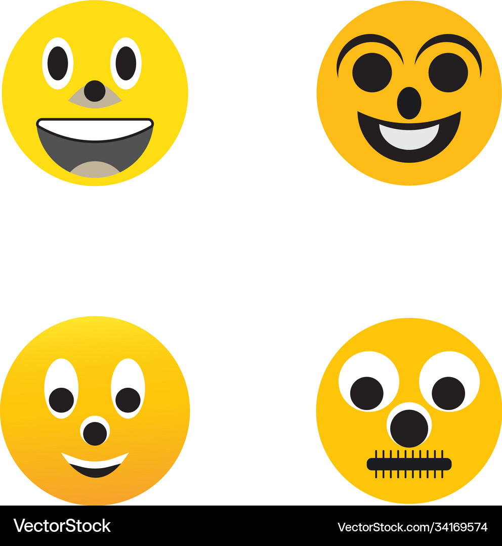 Emoticon template face Royalty Free Vector Image