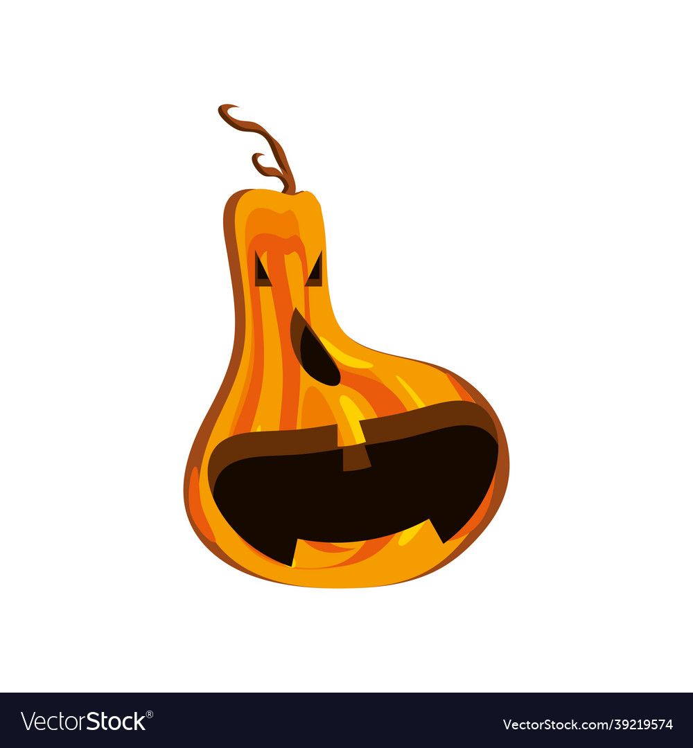 Halloween ugly pumpkin Royalty Free Vector Image