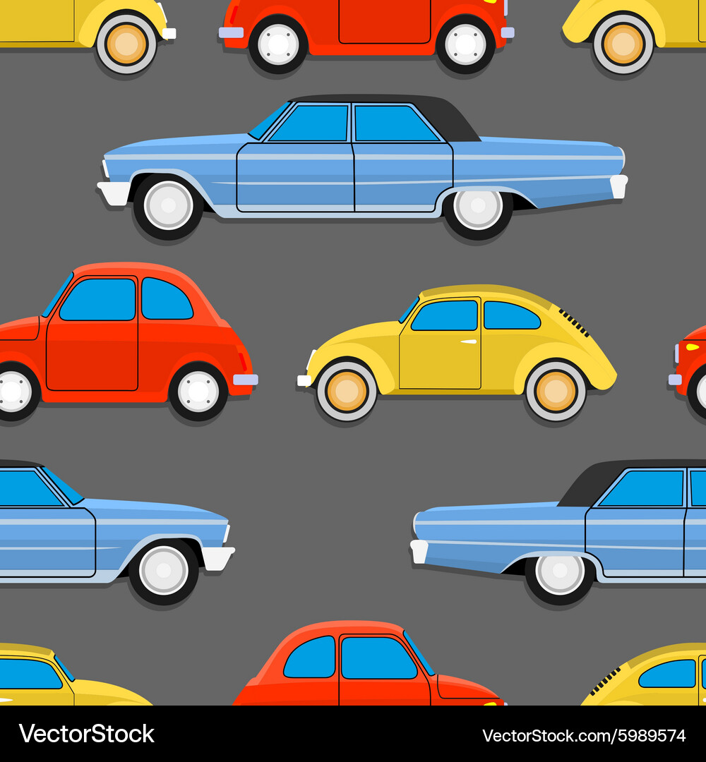 Retro cars Royalty Free Vector Image - VectorStock