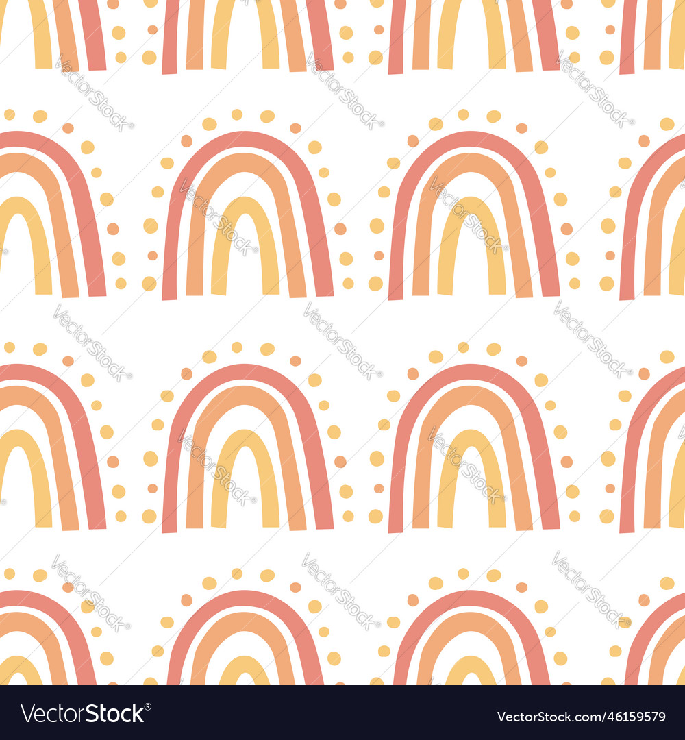 Cute Rainbow Pattern Royalty Free Vector Image