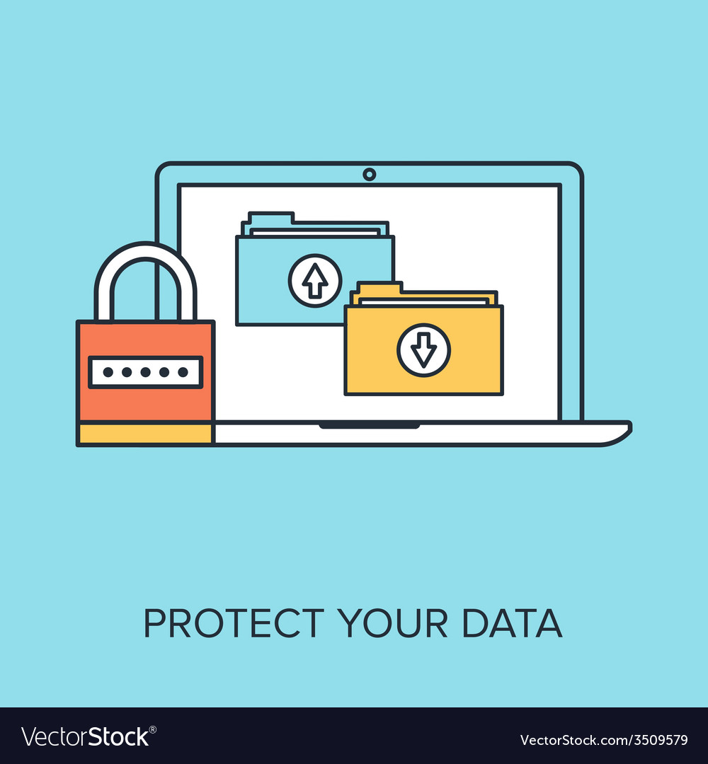 Data protection Royalty Free Vector Image - VectorStock
