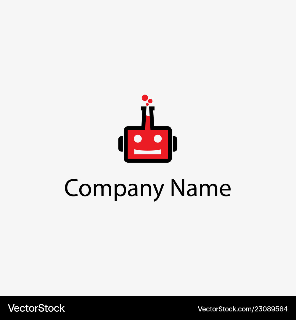 Robot logo template Royalty Free Vector Image - VectorStock