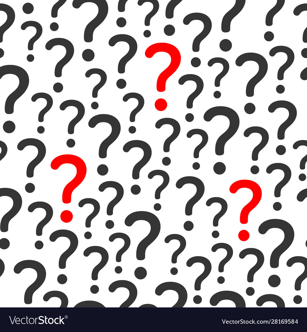 Seamless pattern background with question Vector Image