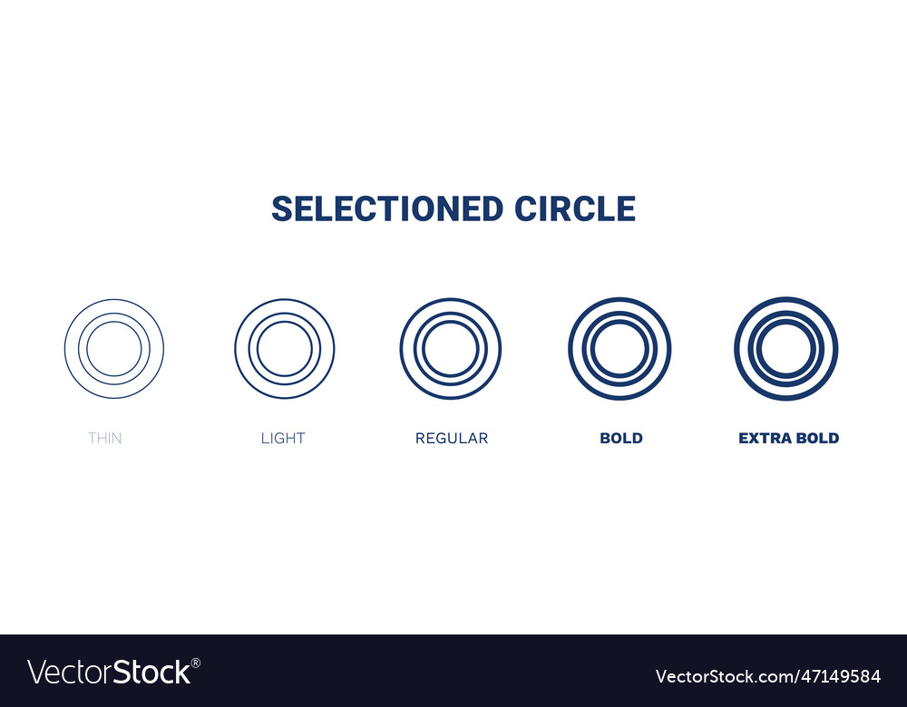 Selectioned circle icon thin light regular bold Vector Image Selectioned circle icon thin light regular bold Vector Image