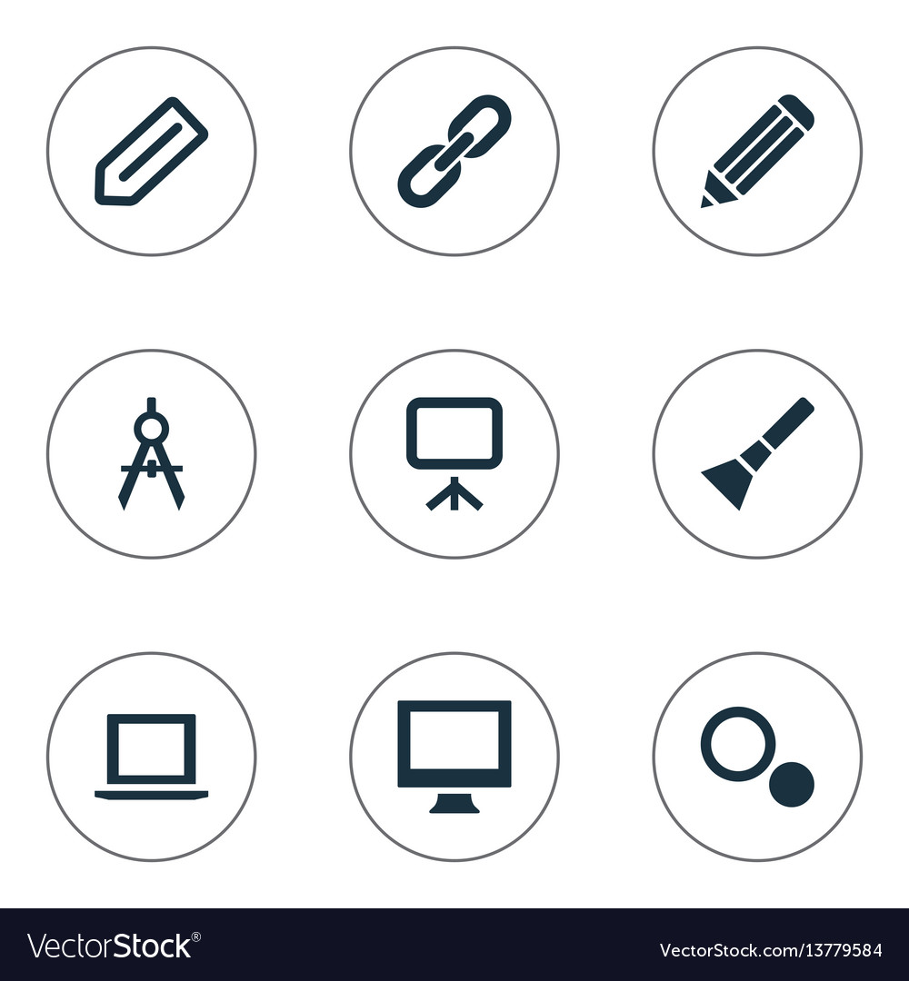 Set simple icons icons Royalty Free Vector Image