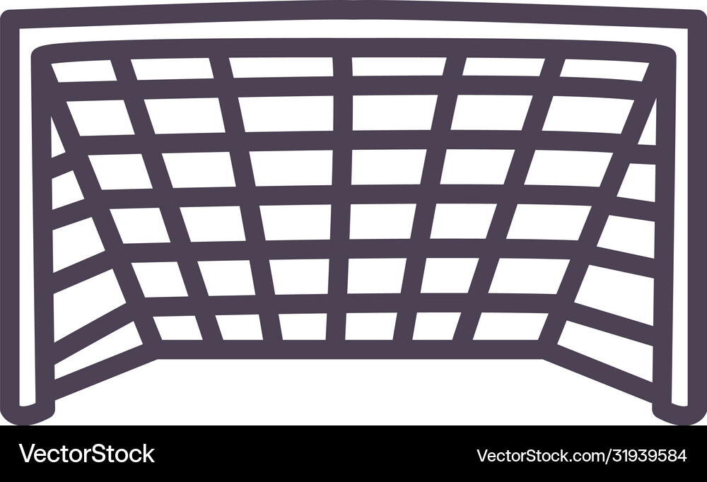 Soccer goal line style icon design Royalty Free Vector Image
