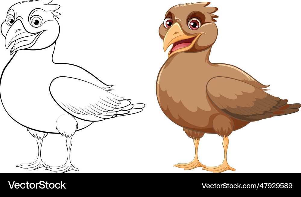 Bird standing and smiling Royalty Free Vector Image