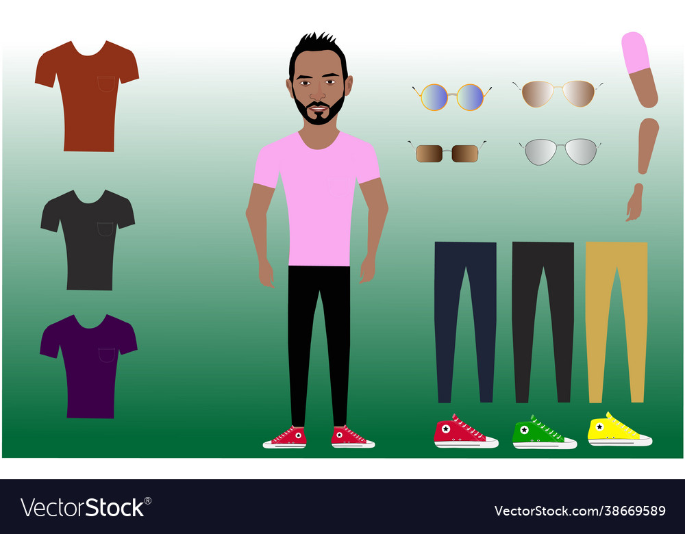 Character man Royalty Free Vector Image - VectorStock