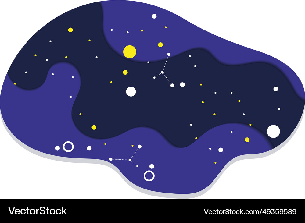 Layered cartoon view of outer space Royalty Free Vector