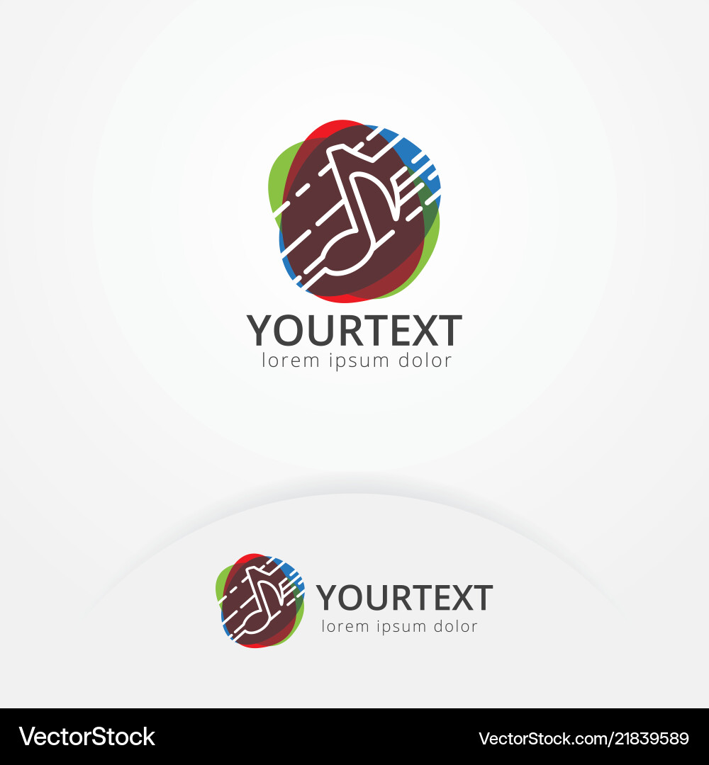 Melody logo design Royalty Free Vector Image - VectorStock