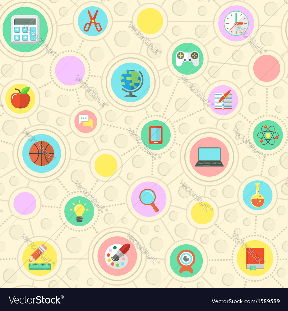 School pattern Royalty Free Vector Image - VectorStock