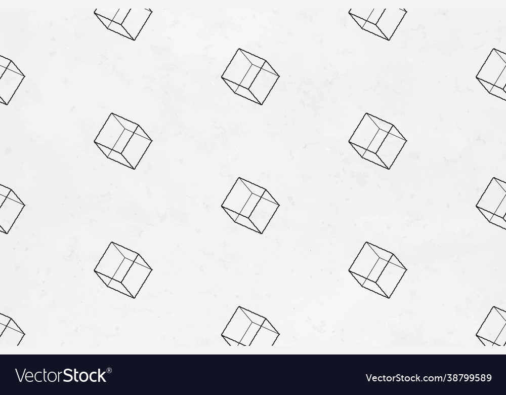 Seamless 3d geometric cubic patterned background Vector Image
